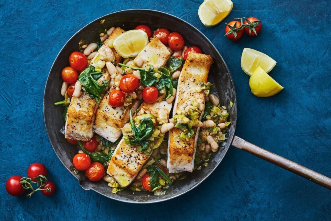 One-Pan White Fish with Tomatoes and Capers - Eating Happiness